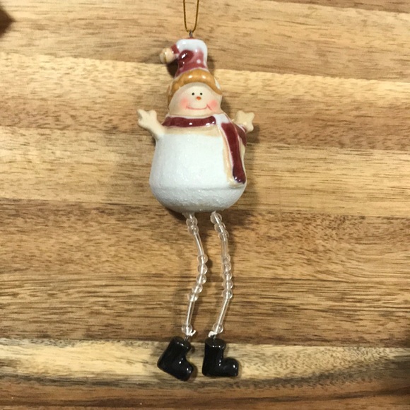 Holiday | Snowman Ornament With Dangle Legs | Poshmark